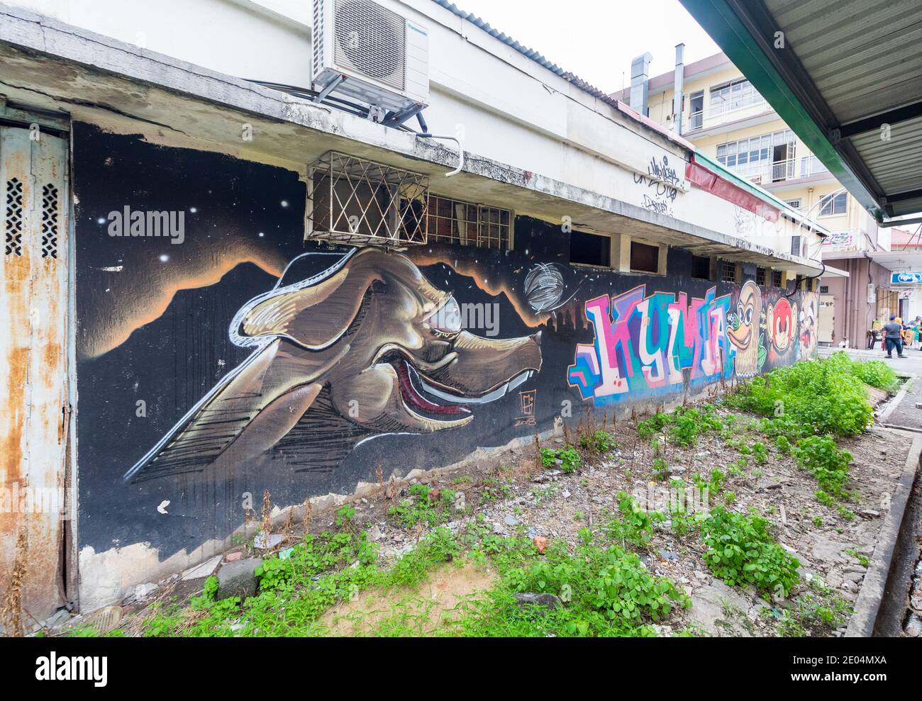 Wall art in Kota Kinabalu, Sabah, Malaysia Stock Photo - Alamy