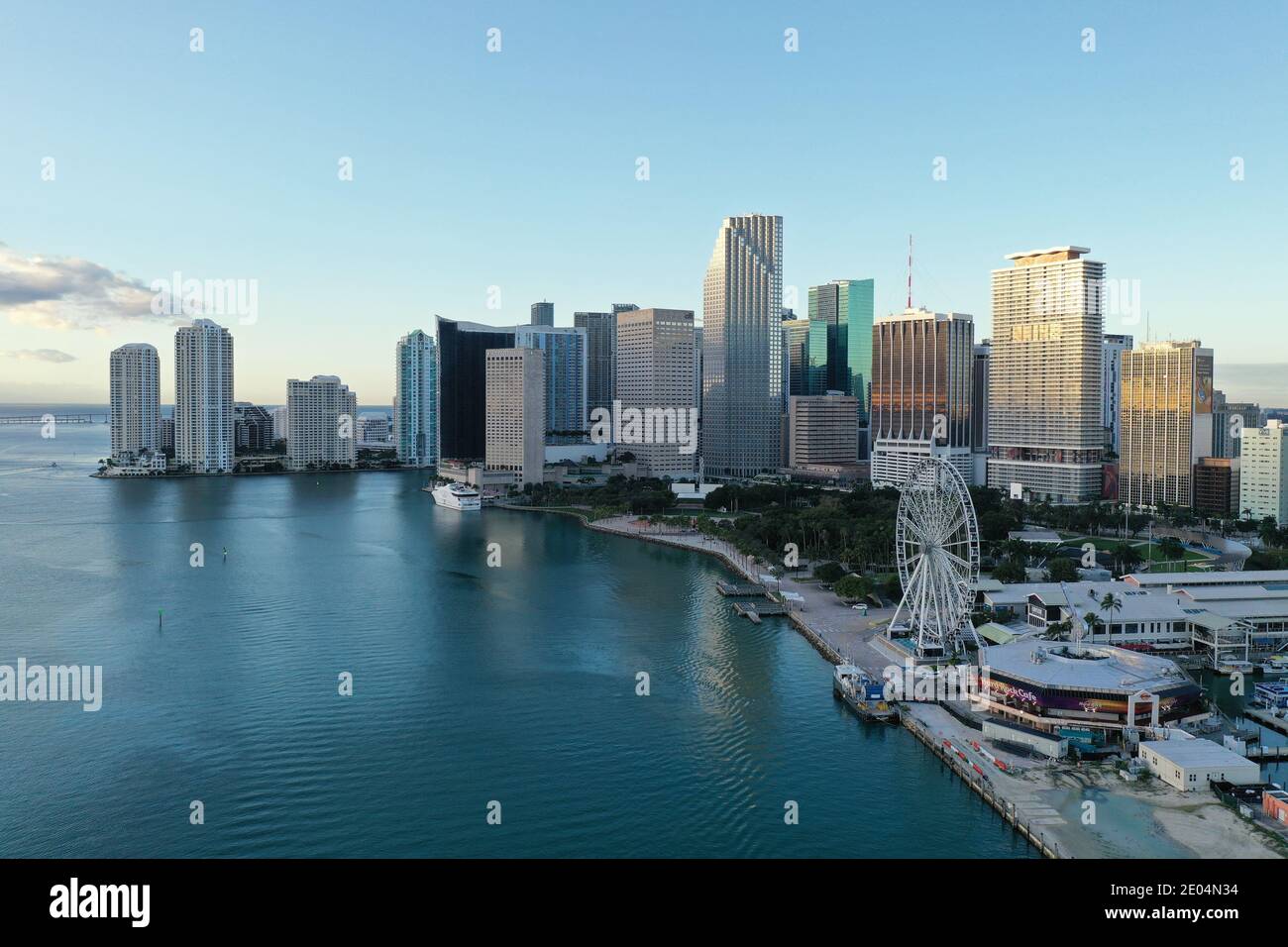 Bayfront park miami aerial hi-res stock photography and images - Alamy