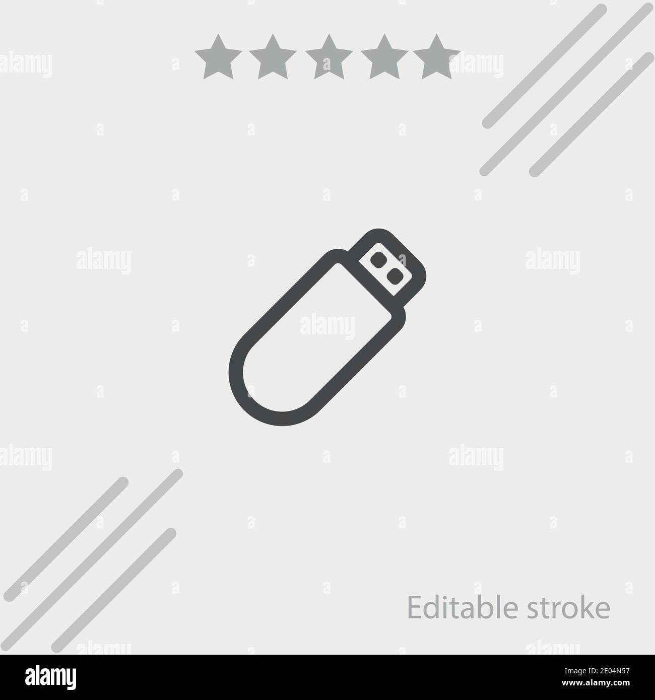 pendrive outline vector icon modern simple vector illustration Stock ...