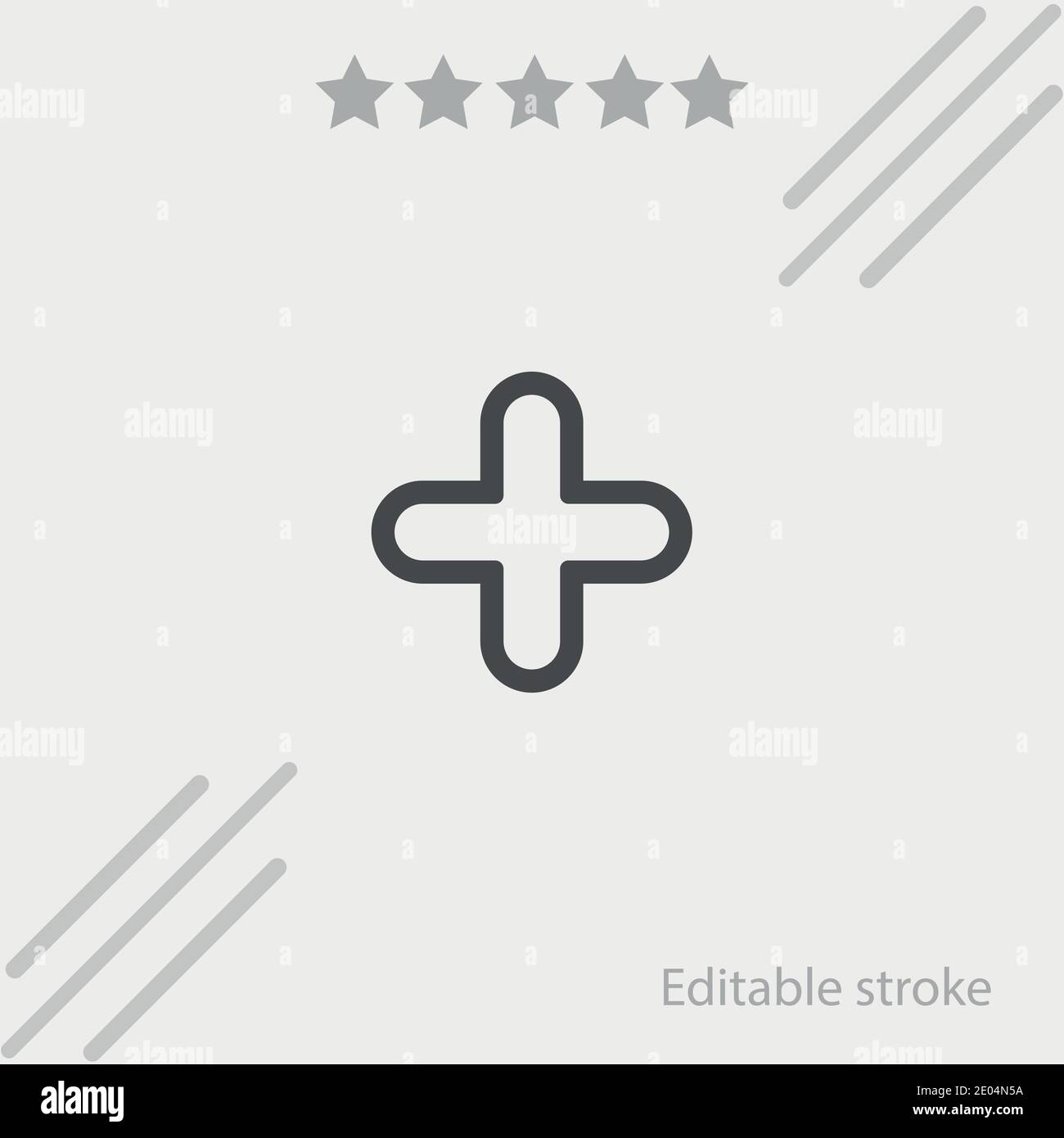 plus add cross outline vector icon modern simple vector illustration ...