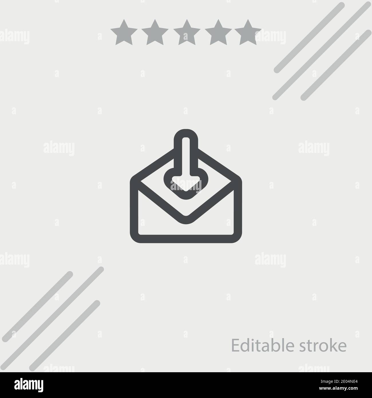 receiving email interface outline vector icon modern simple vector ...