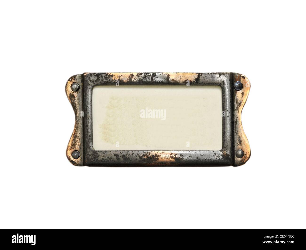 vintage blank plaque with copy space Stock Photo - Alamy