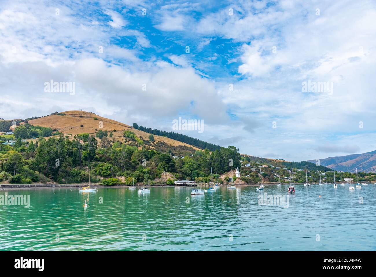 waterfront of Akaroa, New Zealand Stock Photo - Alamy