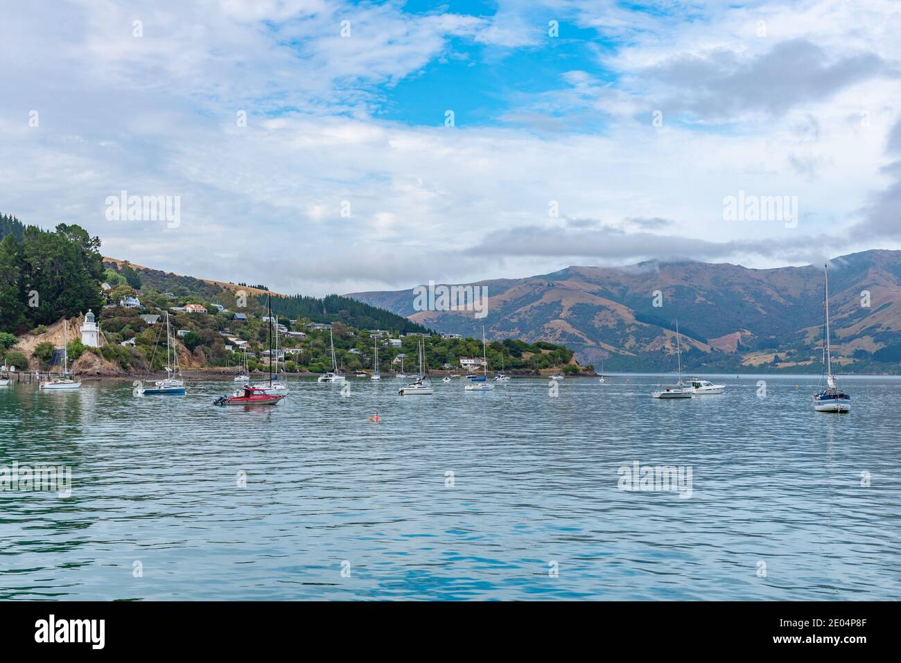 waterfront of Akaroa, New Zealand Stock Photo - Alamy