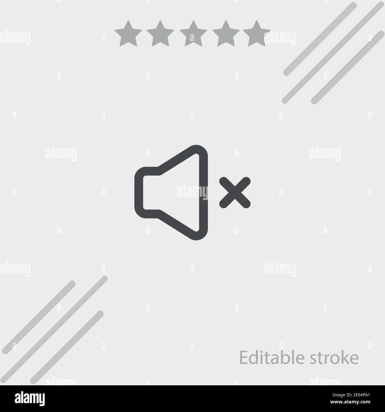 speaker silent outline with a cross vector icon modern simple vector ...