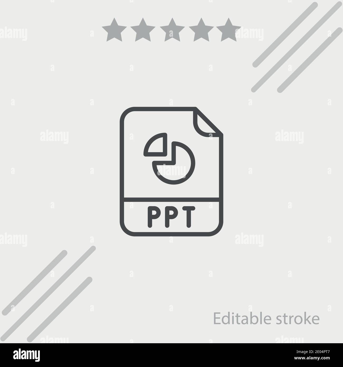 ppt vector icon modern simple vector illustration Stock Vector Image ...