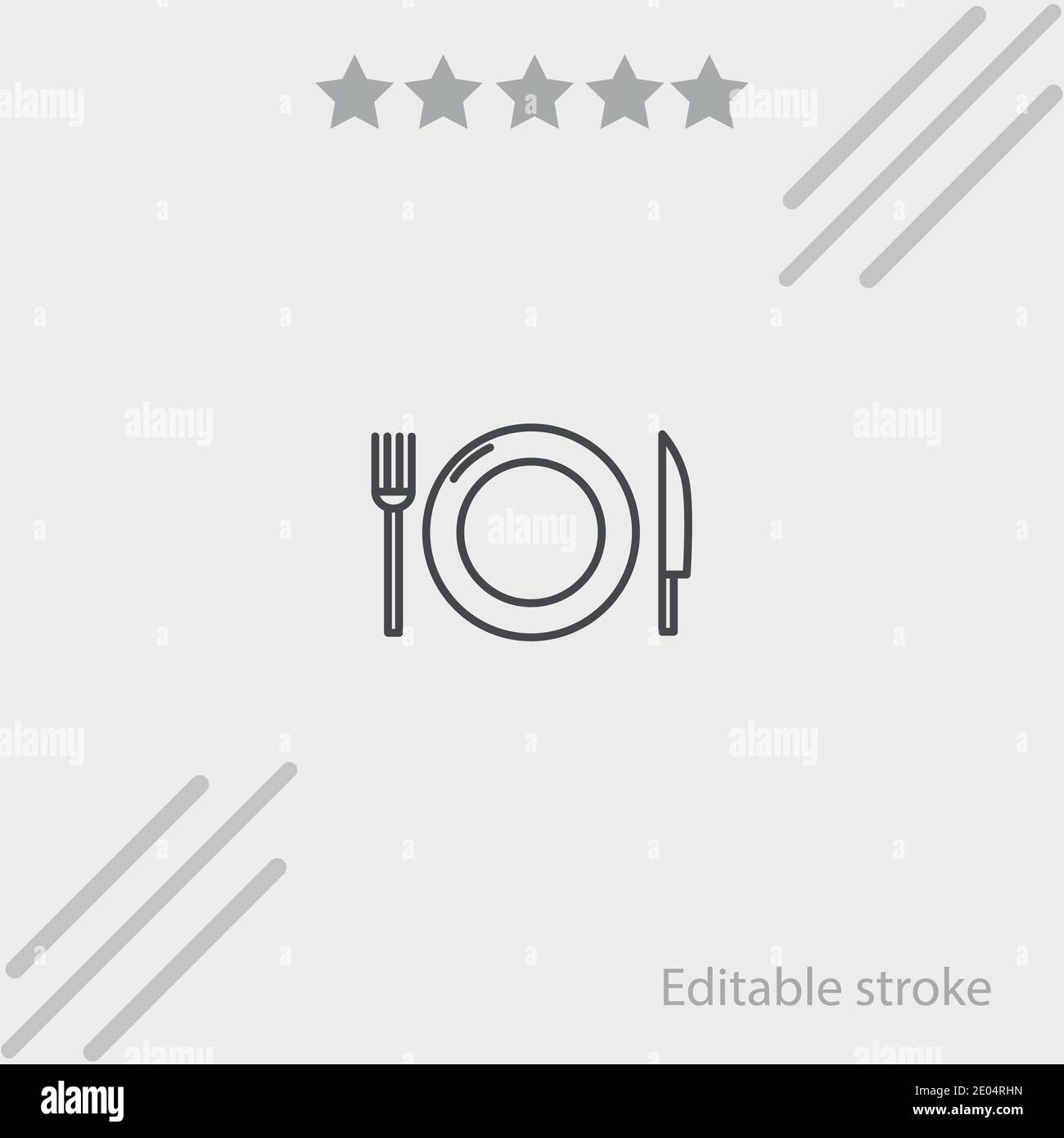 plate and utensils top view vector icon modern simple vector ...