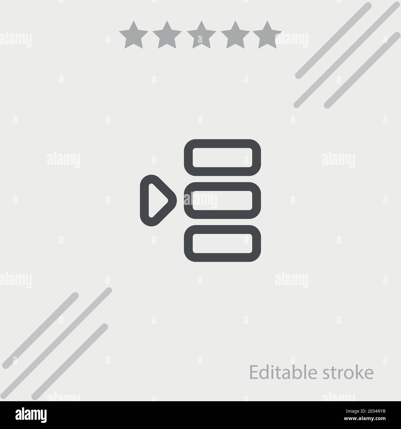 list interface button with an arrow vector icon modern simple vector ...