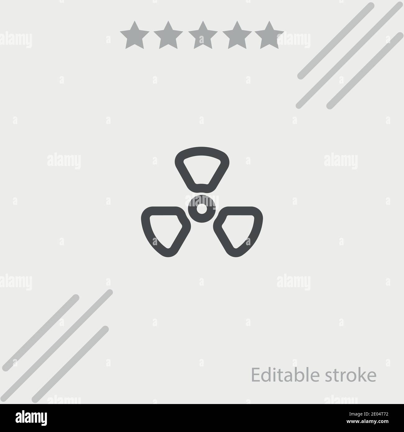 radiation warning outline vector icon modern simple vector illustration ...