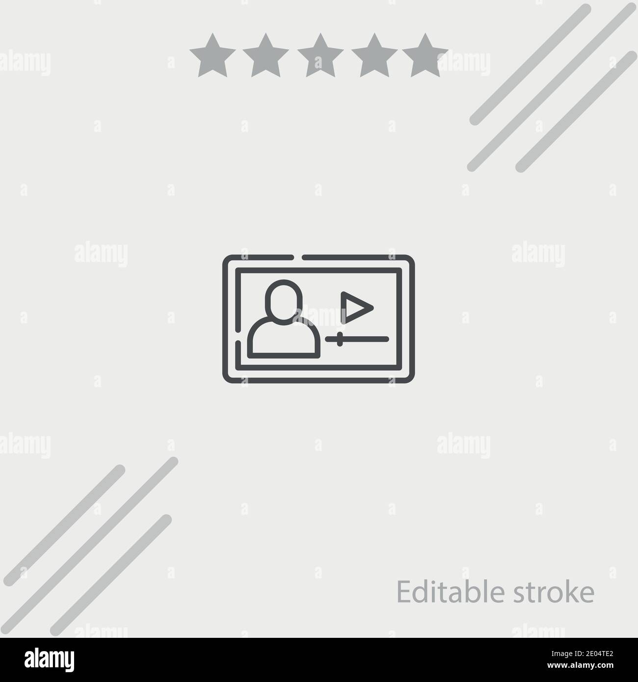 video tutorial vector icon modern simple vector illustration Stock ...