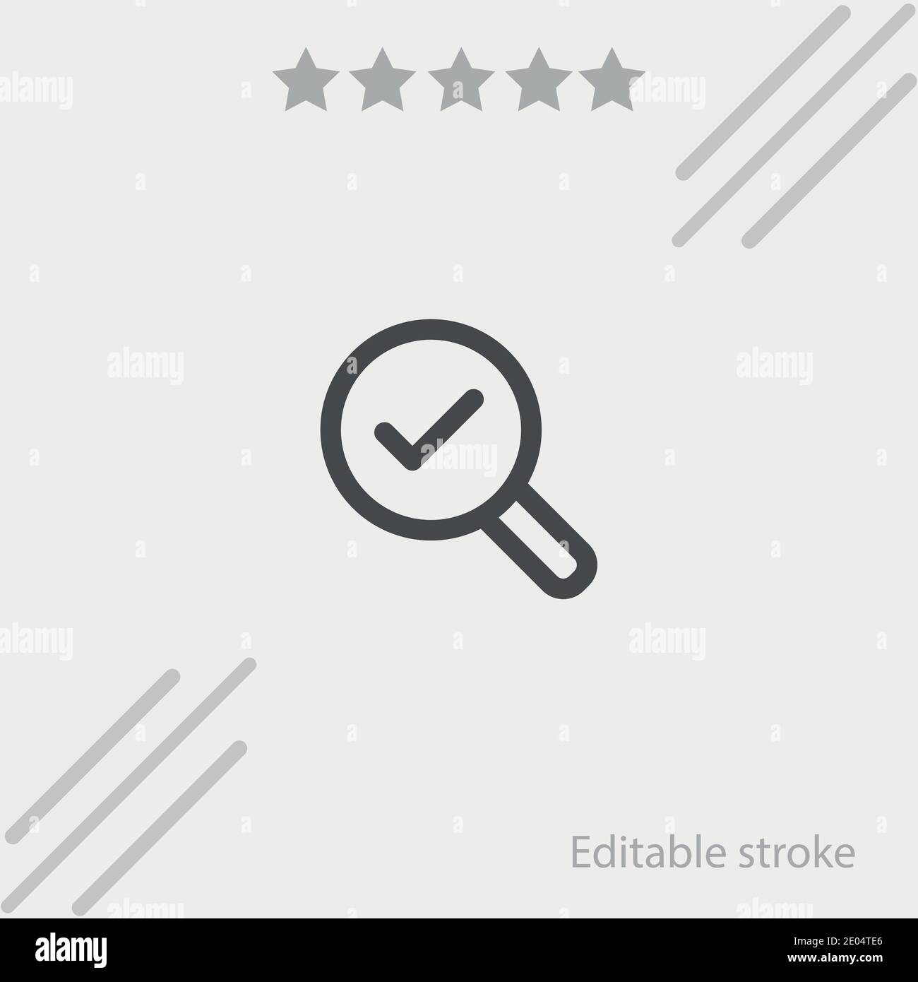 magnifying glass with verification sign vector icon modern simple vector illustration Stock ...