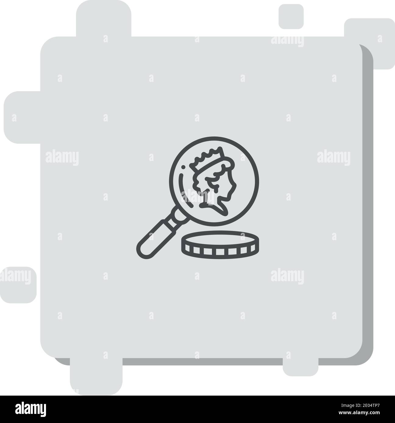 coin collecting vector icon modern simple vector illustration Stock ...