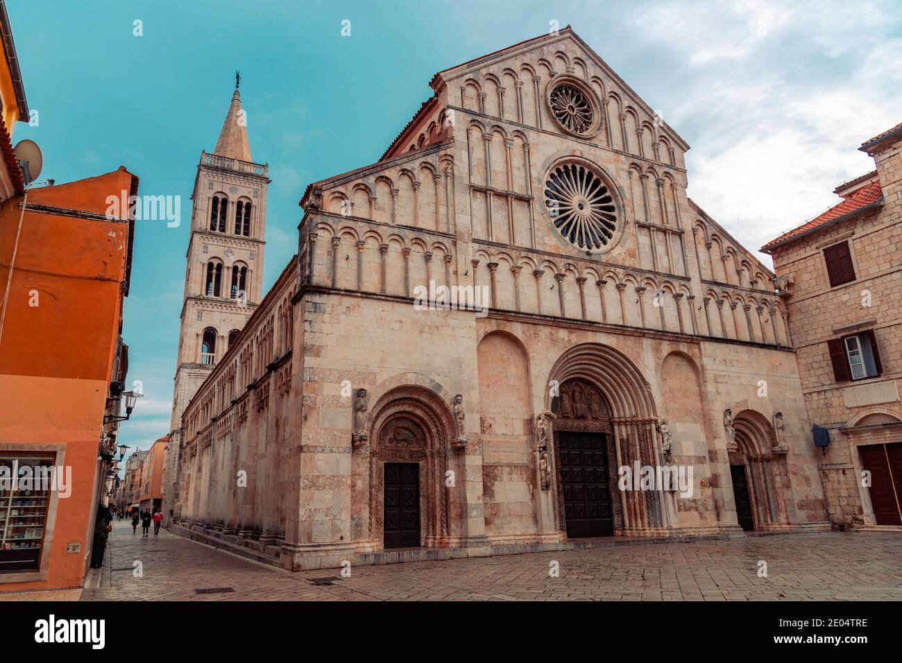 Beautiful ancient cathedral of St. Anastasia, Zadar, Croatia Stock ...