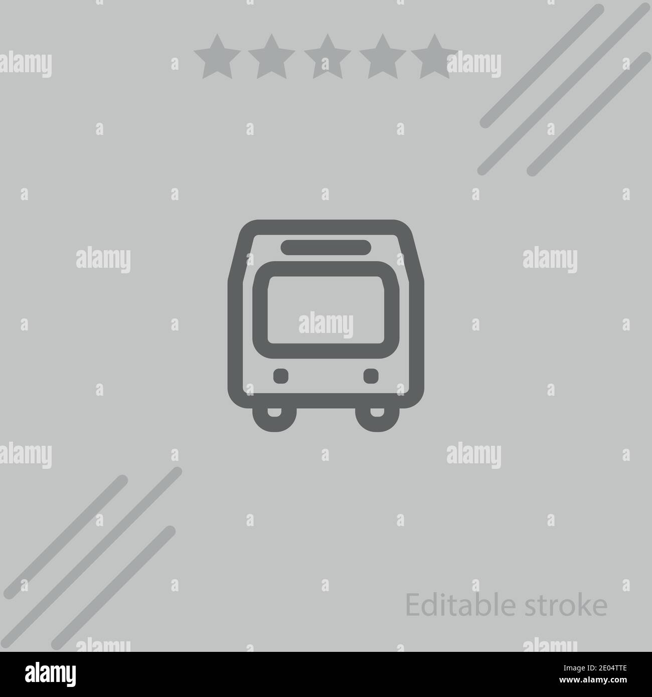 bus metro or train outline front vector icon modern simple vector ...