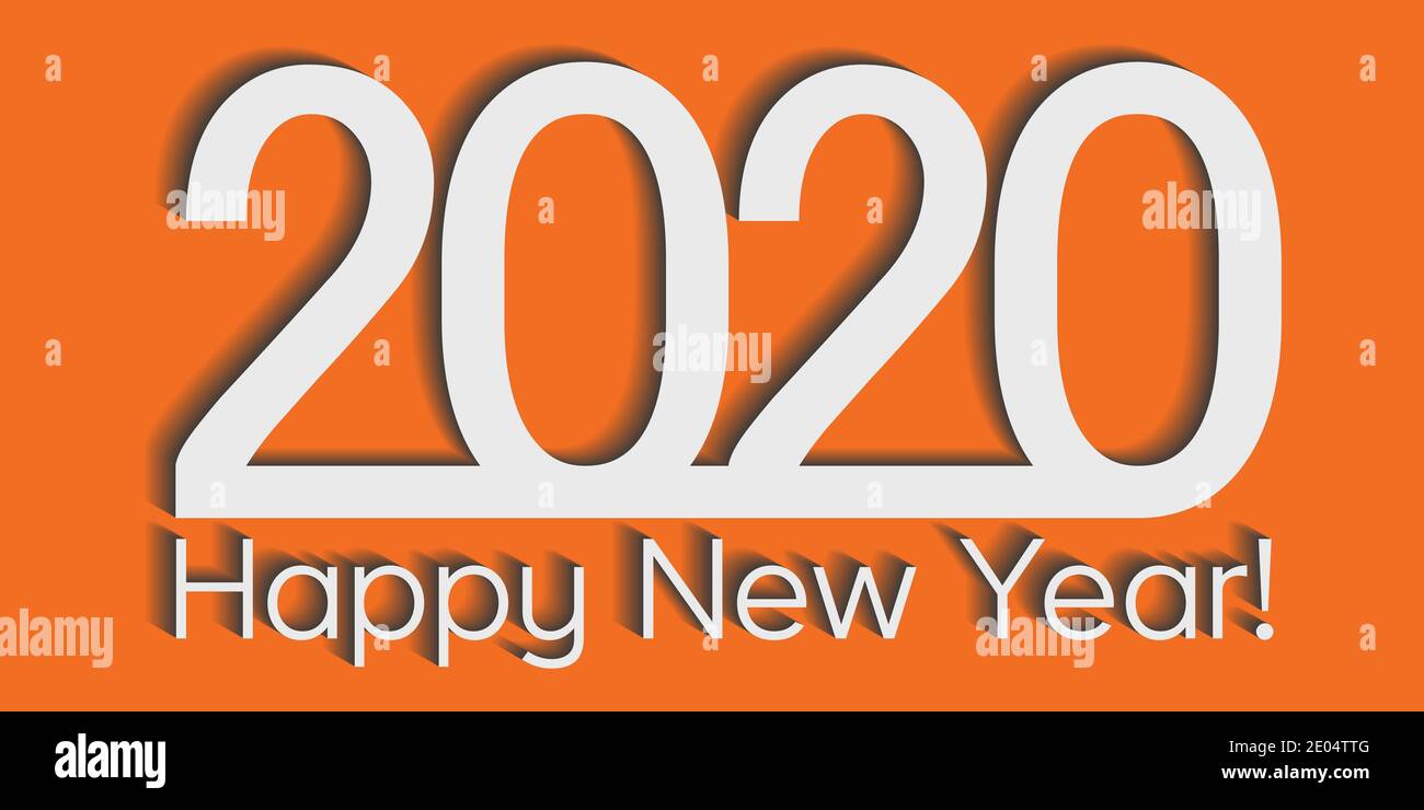 2020 creativity inspiration concept orange background, vector business ...