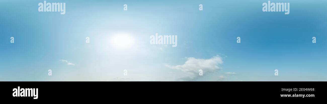Blue sky with light clouds Seamless panorama in spherical ...