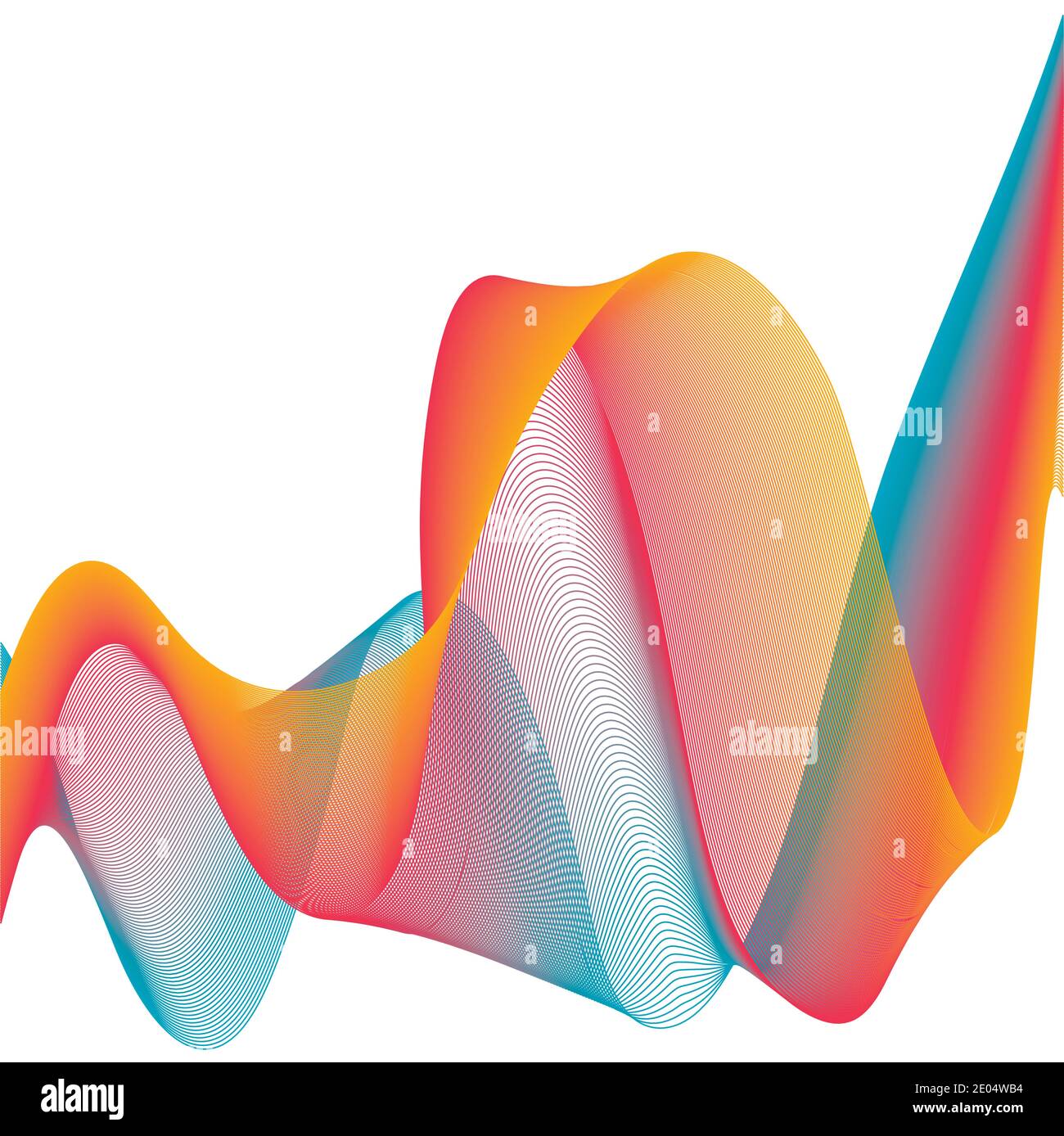 Abstract template background with music sound wave Vector blend ...