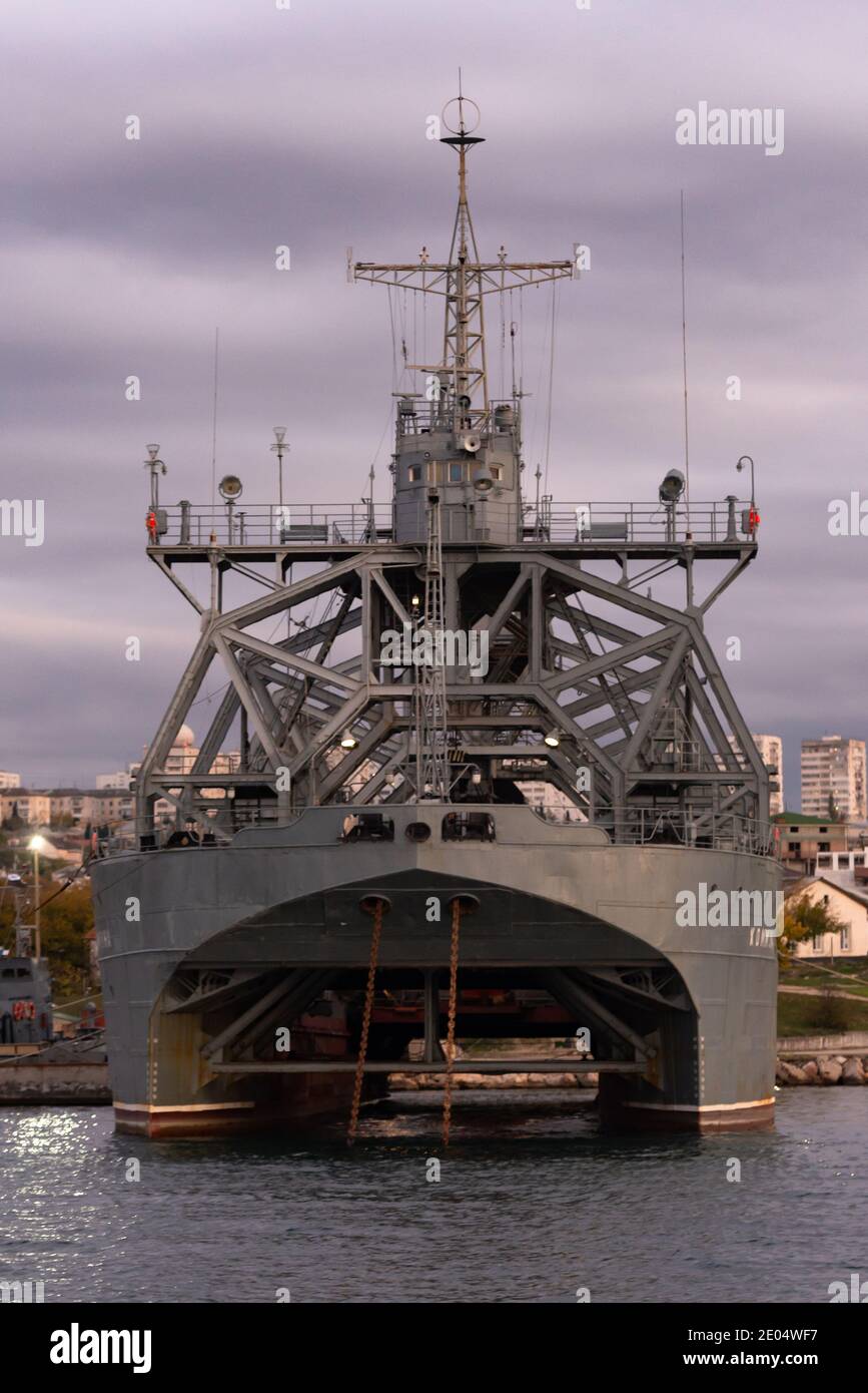 A rescue vessel Kommuna. The oldest warship in the world Stock Photo ...