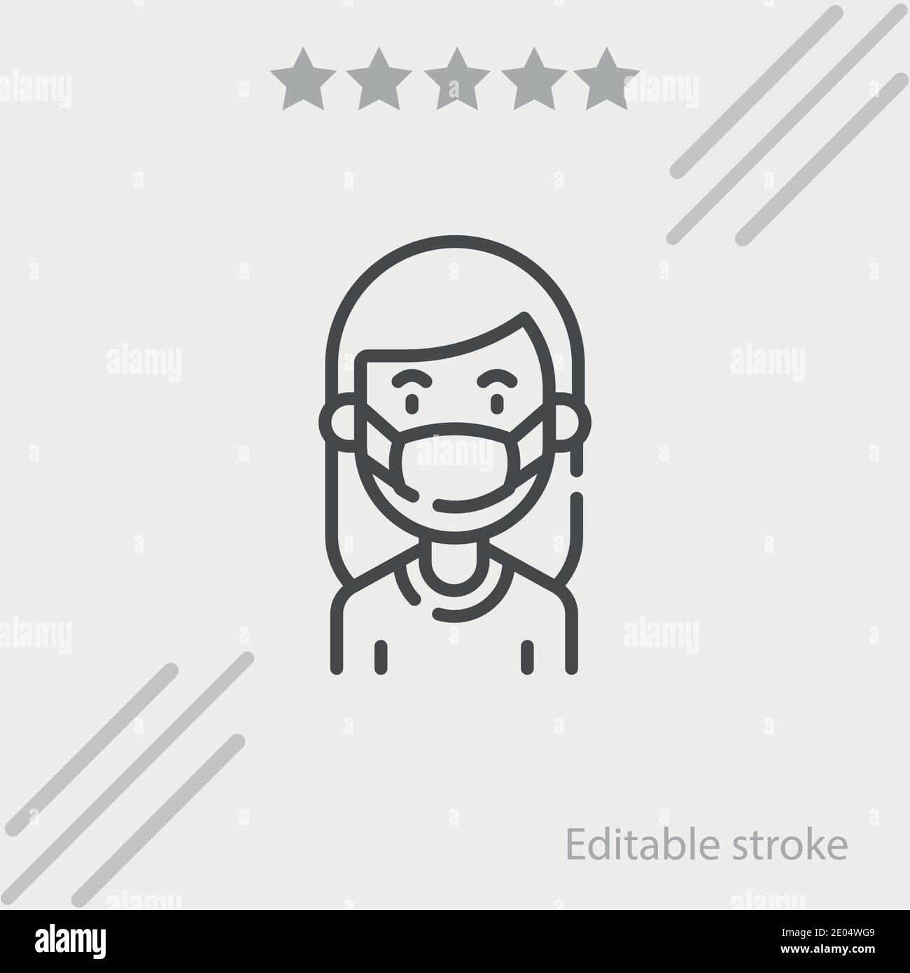 medical mask vector icon modern simple vector illustration Stock Vector ...