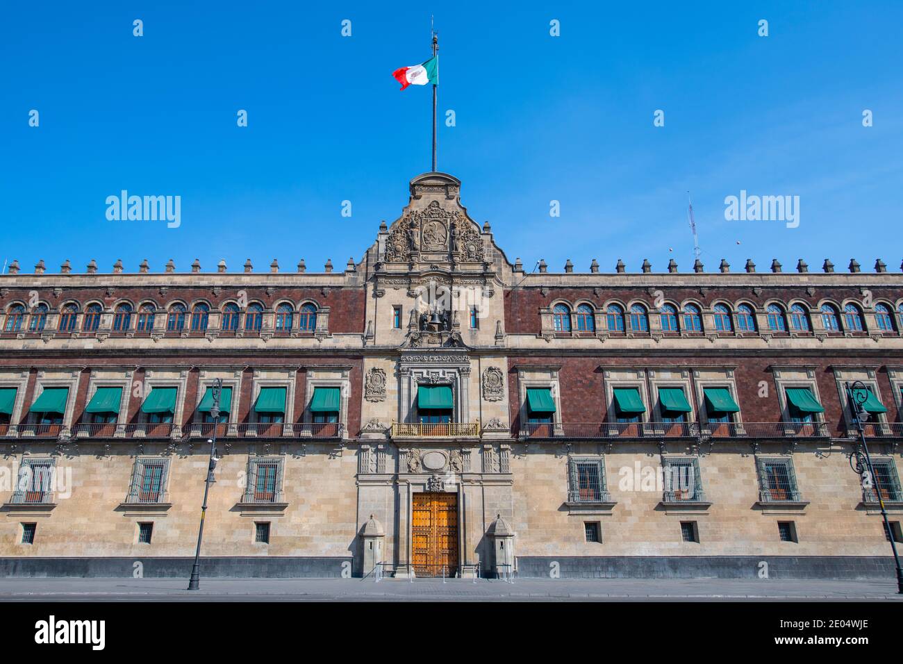 Zocalo Constitution Square and National Palace (Spanish: Palacio ...