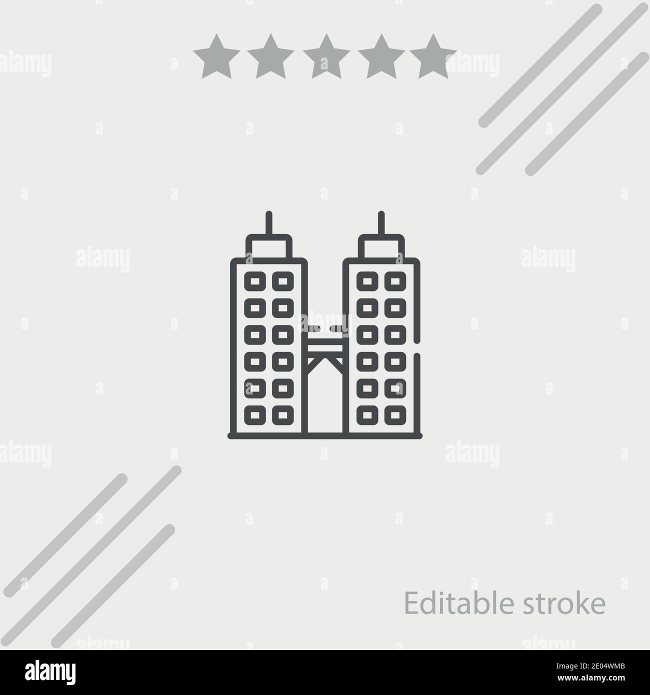 skyscraper vector icon modern simple vector illustration Stock Vector ...