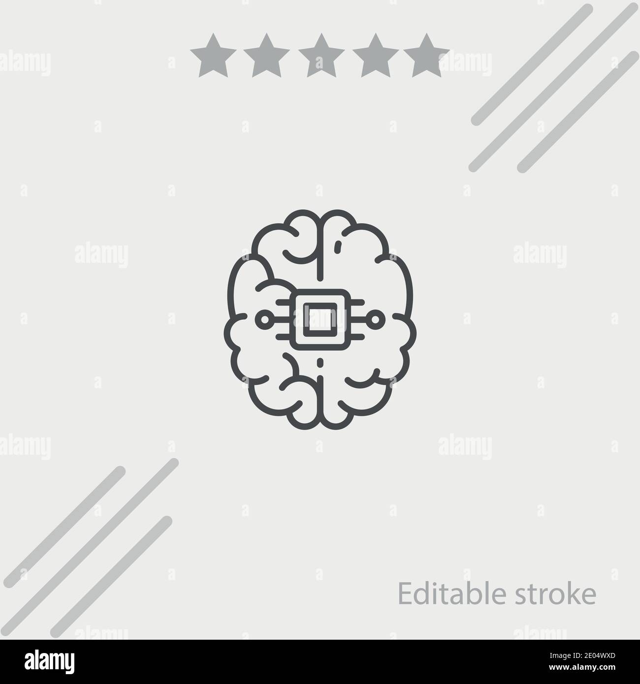 brain vector icon modern simple vector illustration Stock Vector Image ...