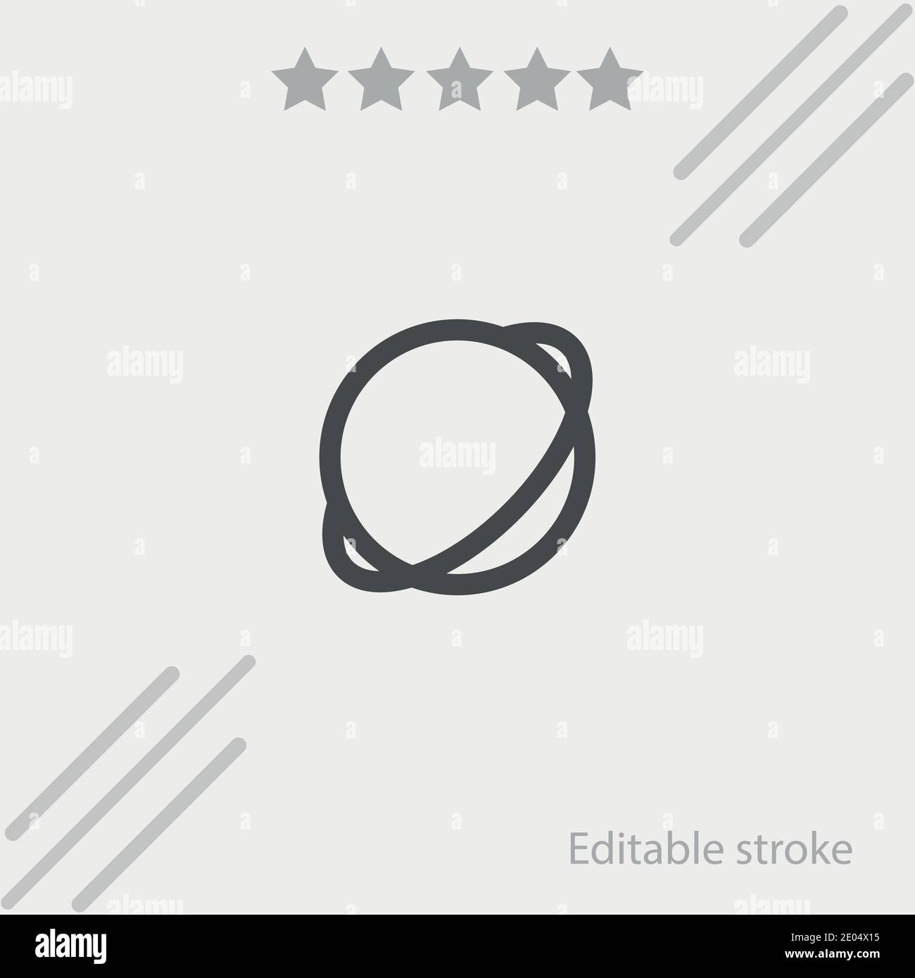 saturn space outlined planet vector icon modern simple vector ...