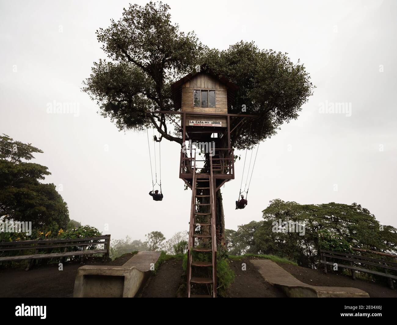 Famous swing at the end of the world at Casa del Arbol tree house near ...