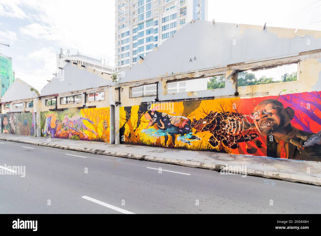 Wall art in Kota Kinabalu, Sabah, Malaysia Stock Photo - Alamy