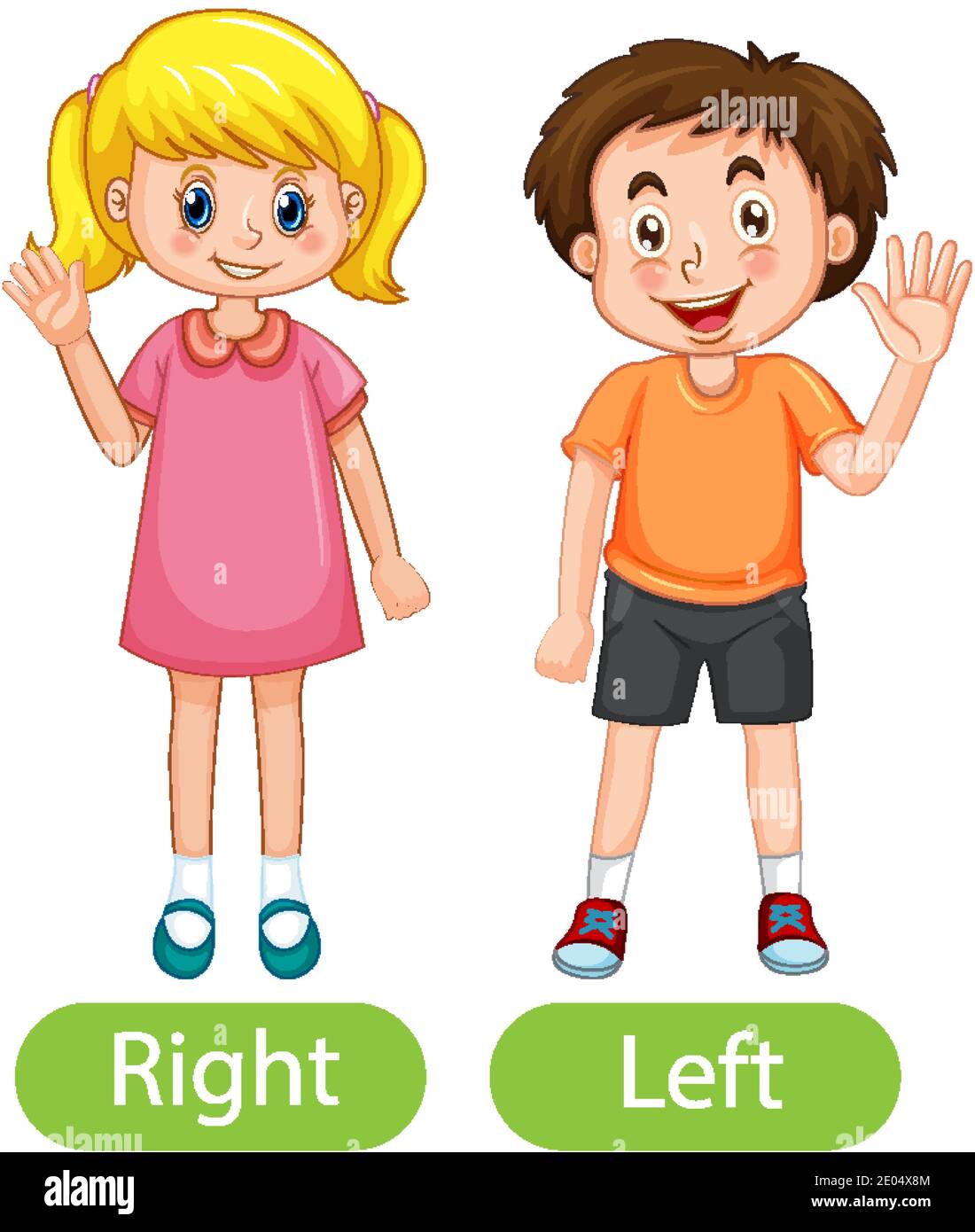 Cartoon Left And Right Palm