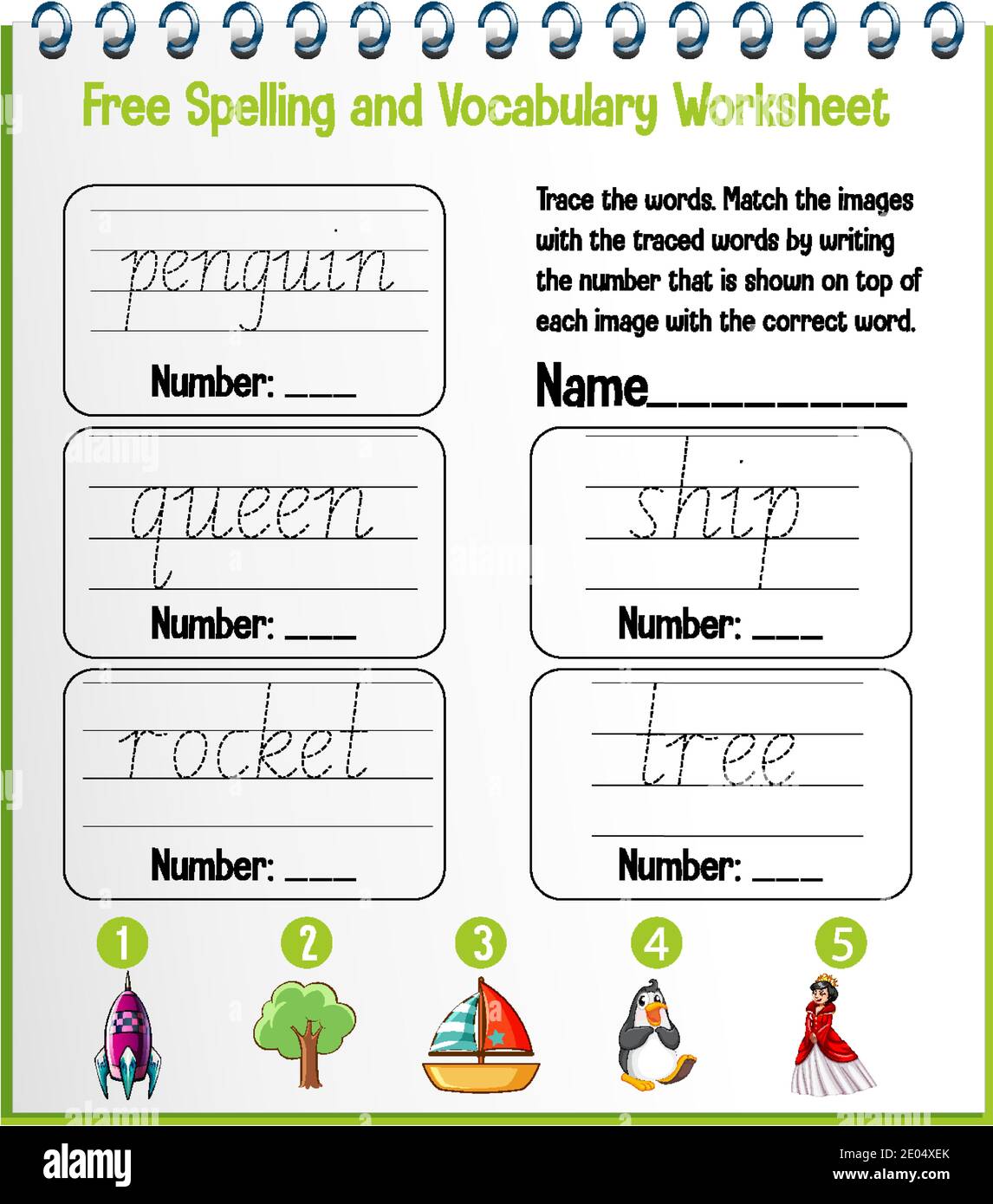 English alphabet tracing worksheets illustration Stock Vector Image ...