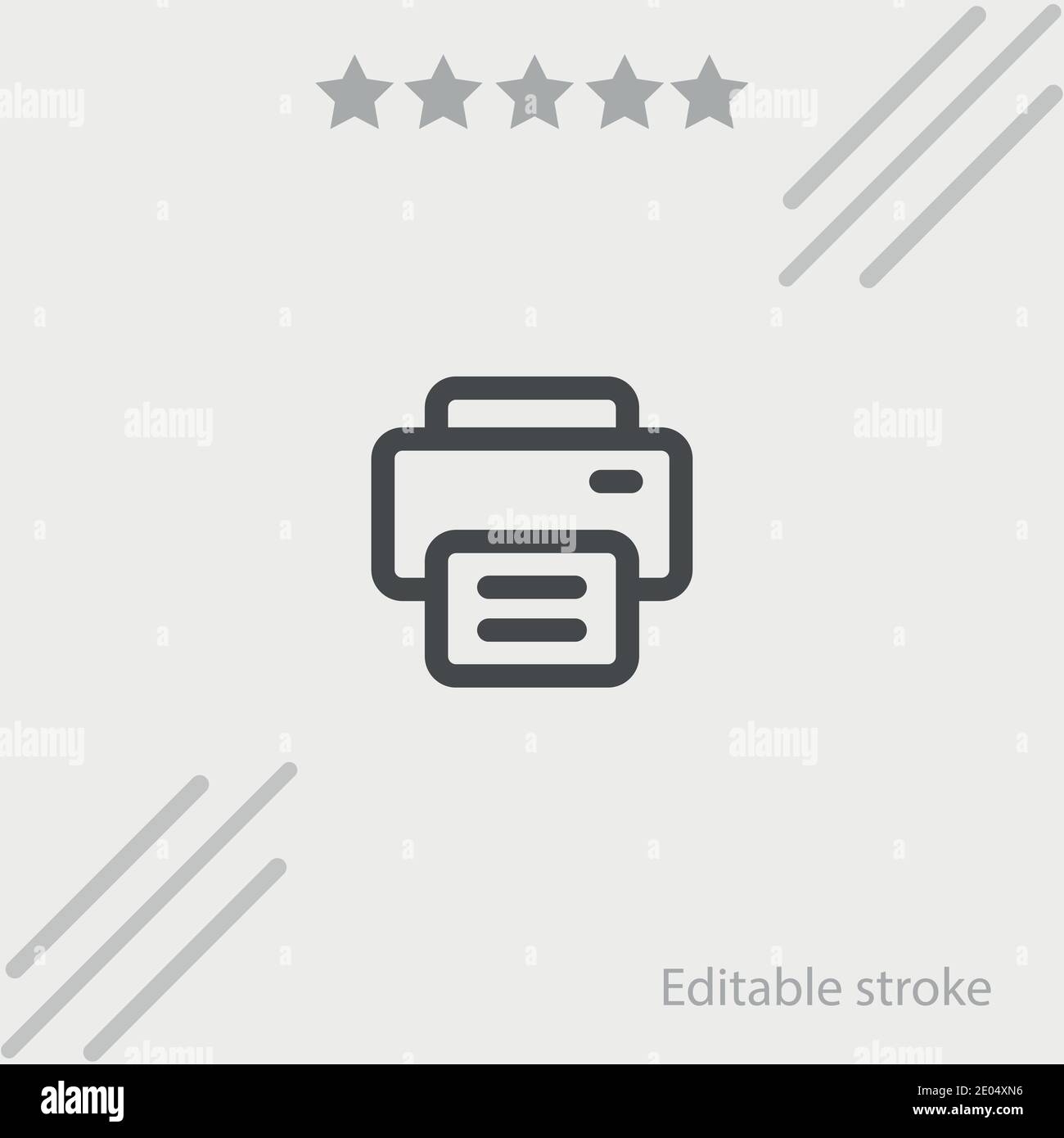 printer outline vector icon modern simple vector illustration Stock ...