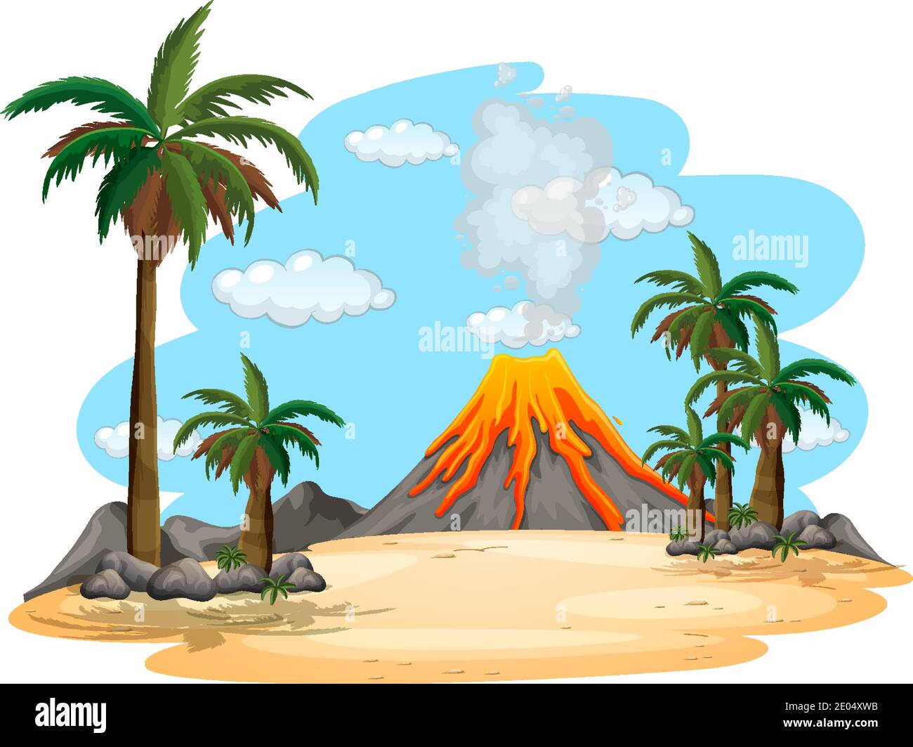 Erupting volcano scene picture hi-res stock photography and images - Alamy
