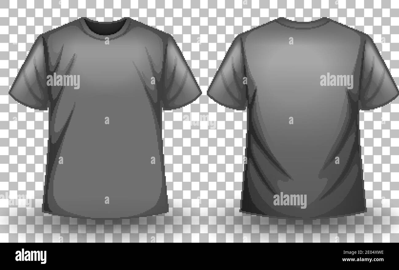 Gray t shirt template back side hi-res stock photography and images - Alamy