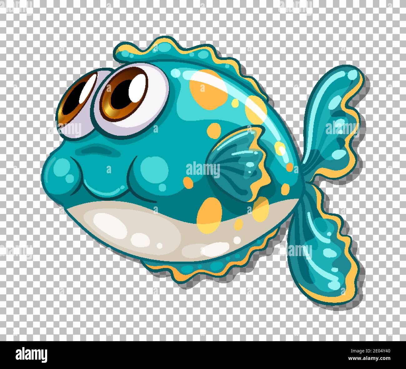 Cute Cartoon Fish With Big Eyes