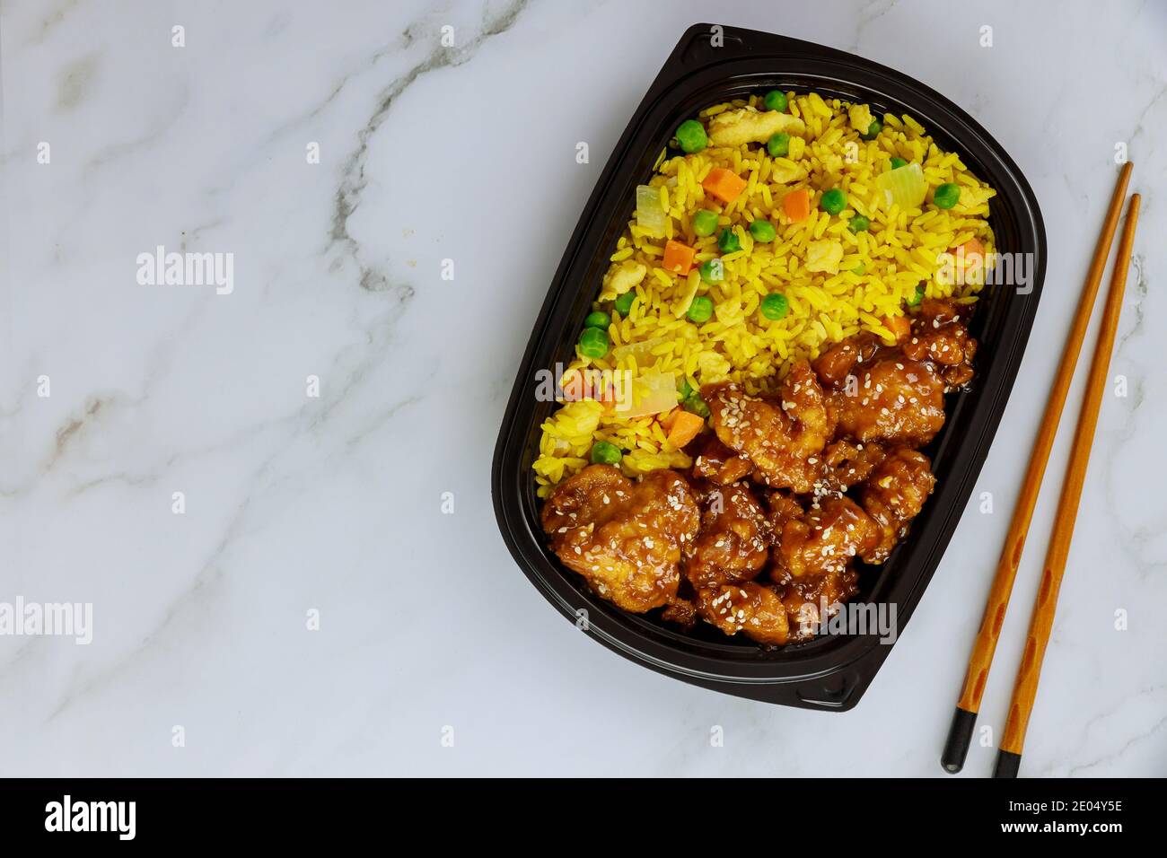 Order food online or by phone from home or work. Take away lunch Stock ...