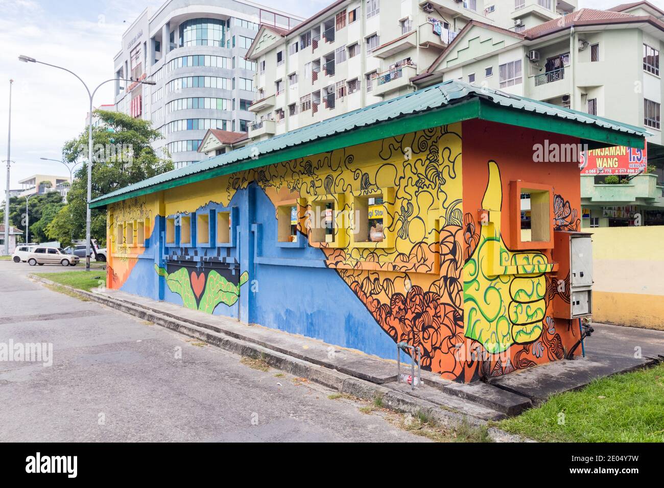 Wall art in Kota Kinabalu, Sabah, Malaysia Stock Photo - Alamy