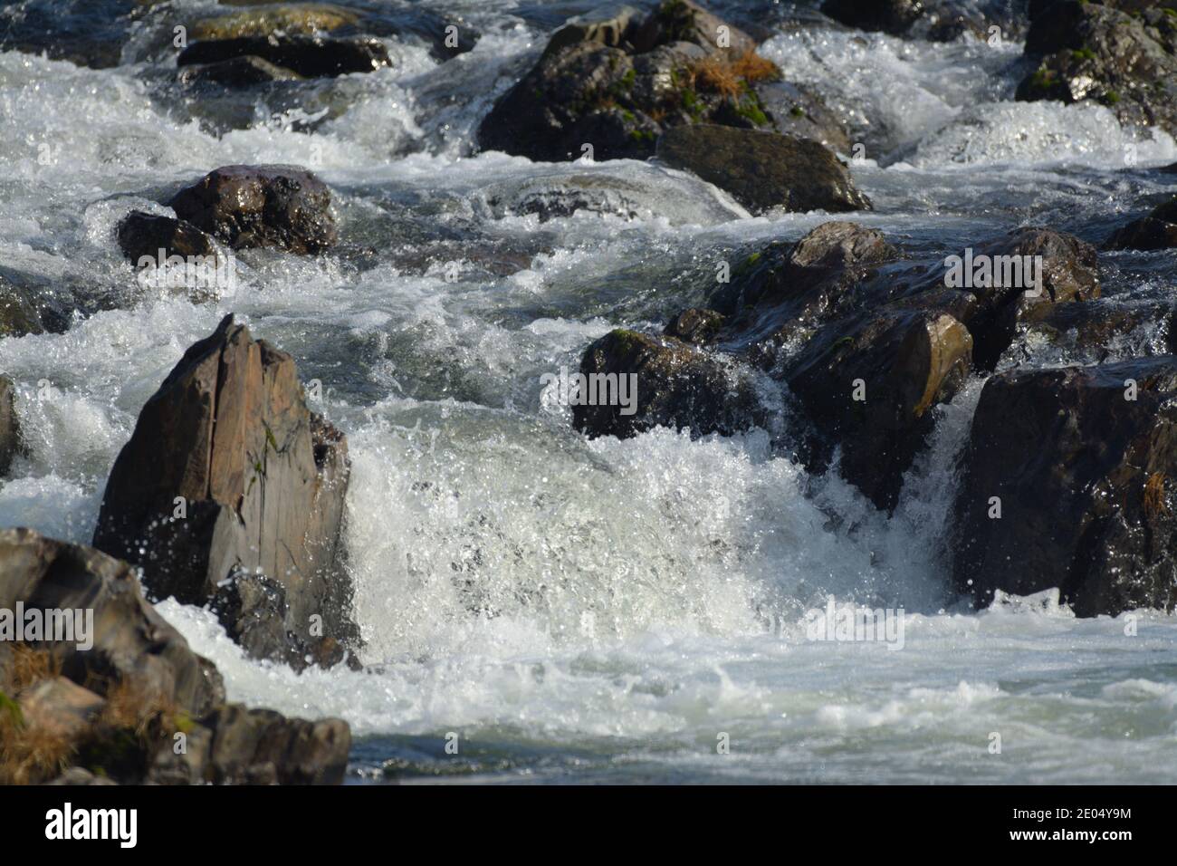 Consumnis river rushing rapids over rocks Stock Photo - Alamy