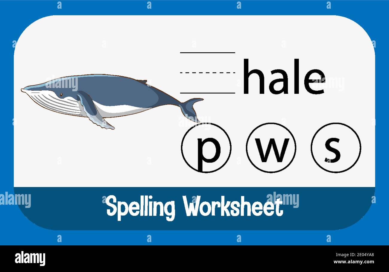 Find missing letter with whale illustration Stock Vector Image & Art ...