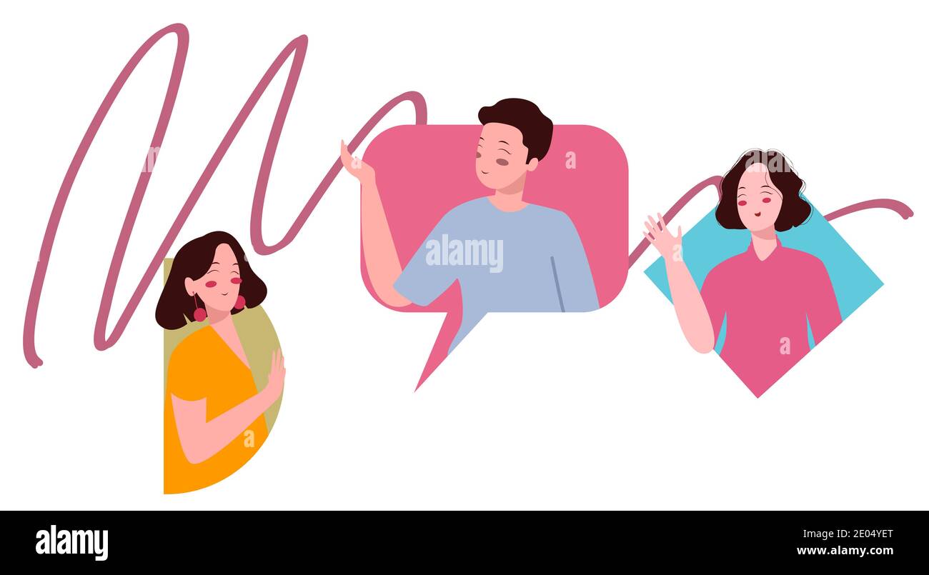 people wave hand set collection gesture saying hello with flat style ...