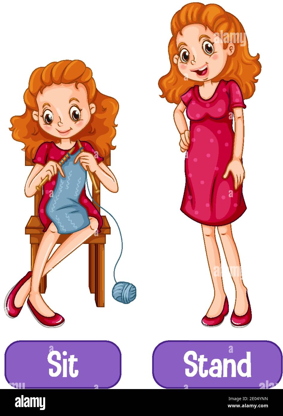 Woman sit opposite Stock Vector Images - Alamy