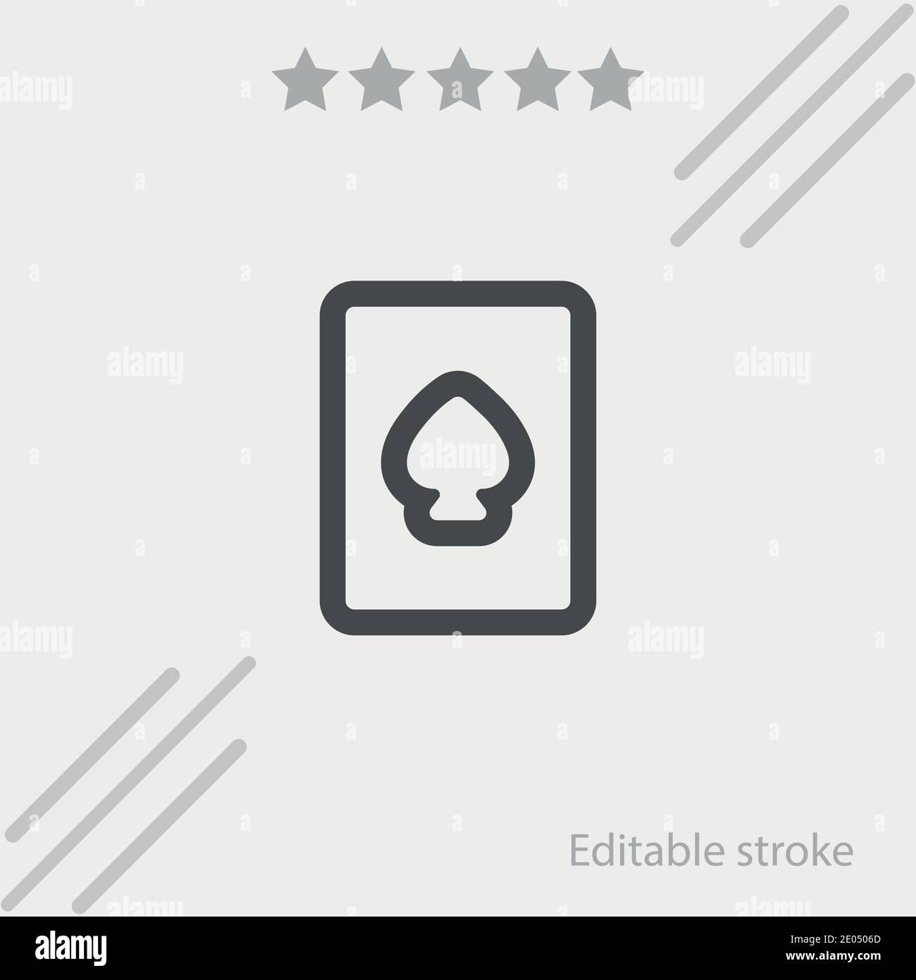 playing card outline vector icon modern simple vector illustration ...