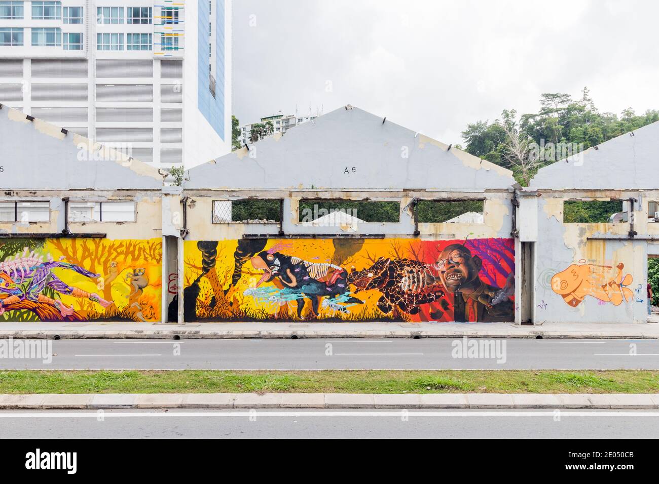 Wall art in Kota Kinabalu, Sabah, Malaysia Stock Photo - Alamy