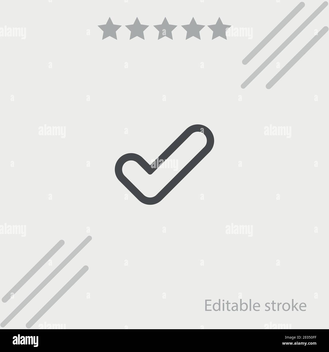 verifying mark outline vector icon modern simple vector illustration ...