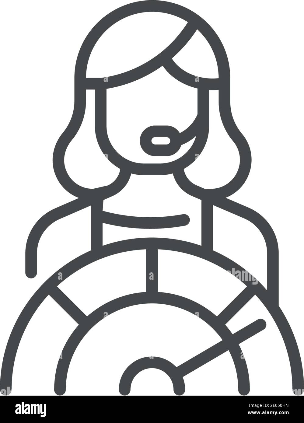 call center agent vector icon modern simple vector illustration Stock ...