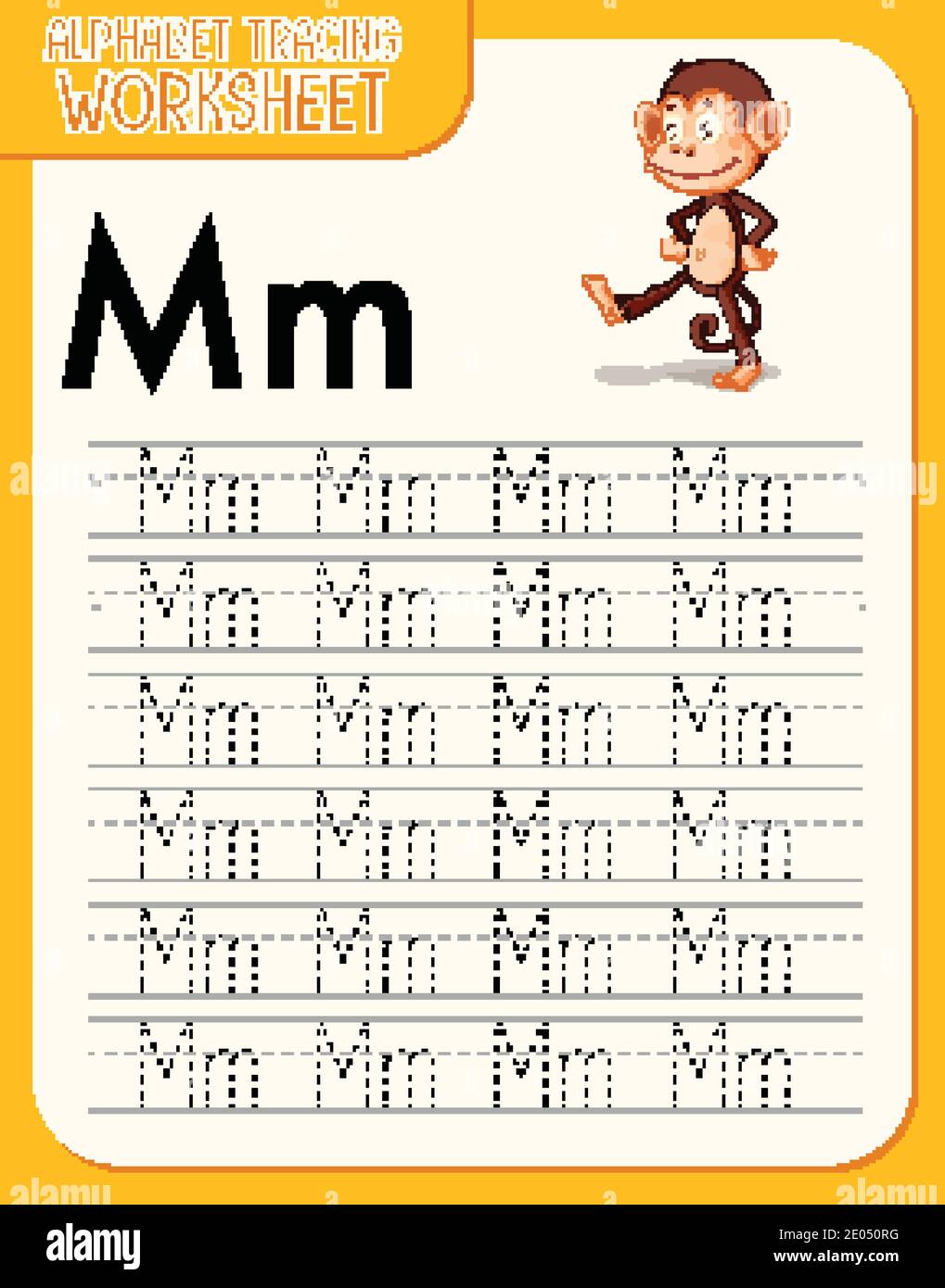 Letter M Tracing Worksheet