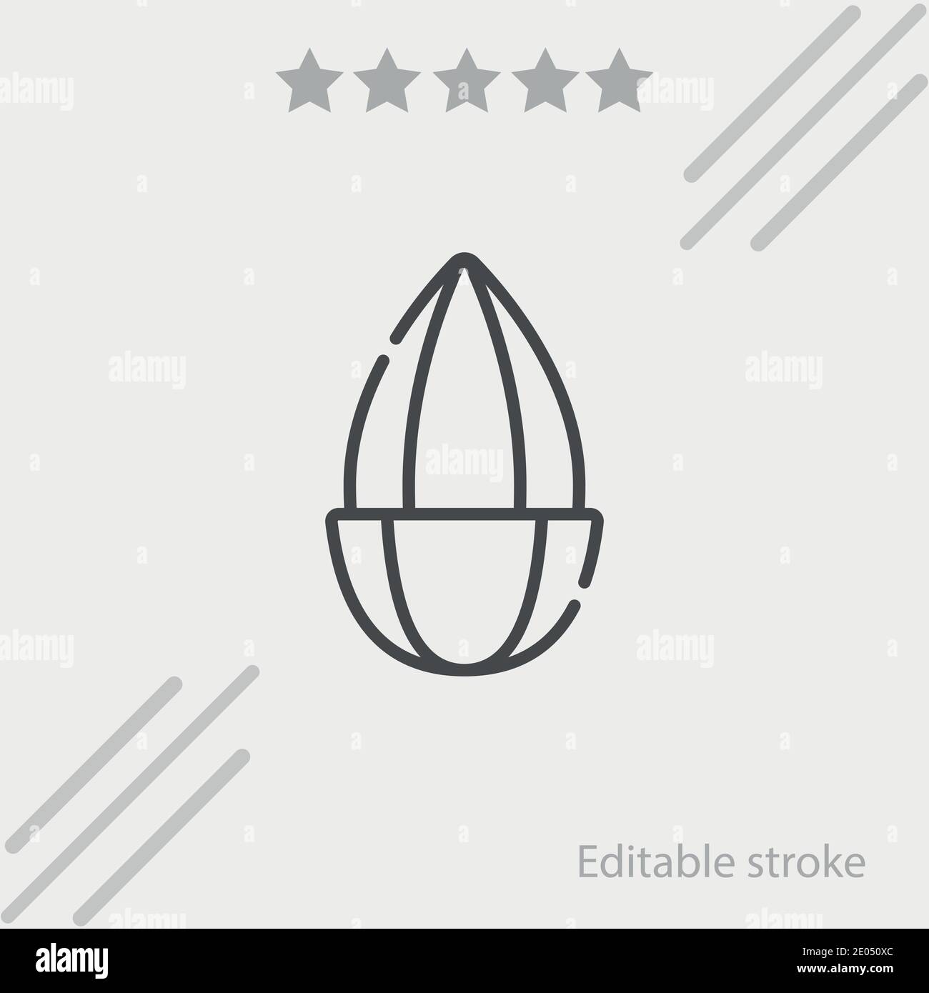 almond vector icon modern simple vector illustration Stock Vector Image ...