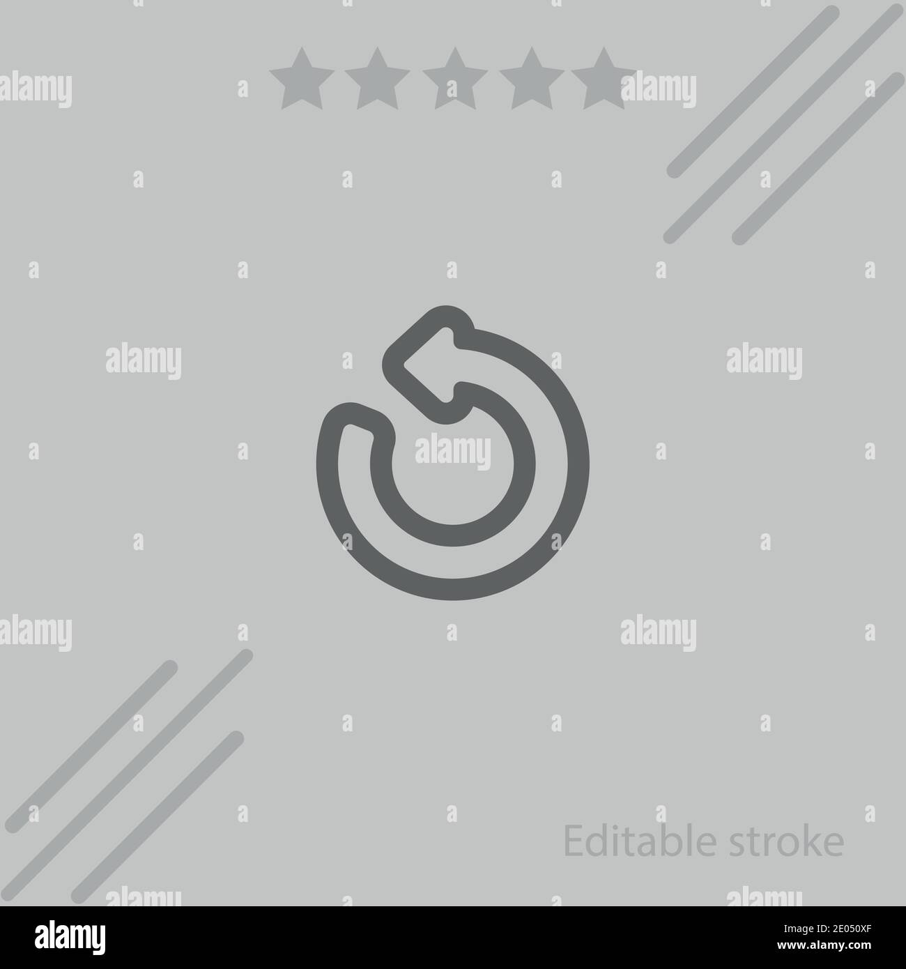 counterclockwise circular arrow outline vector icon modern simple ...