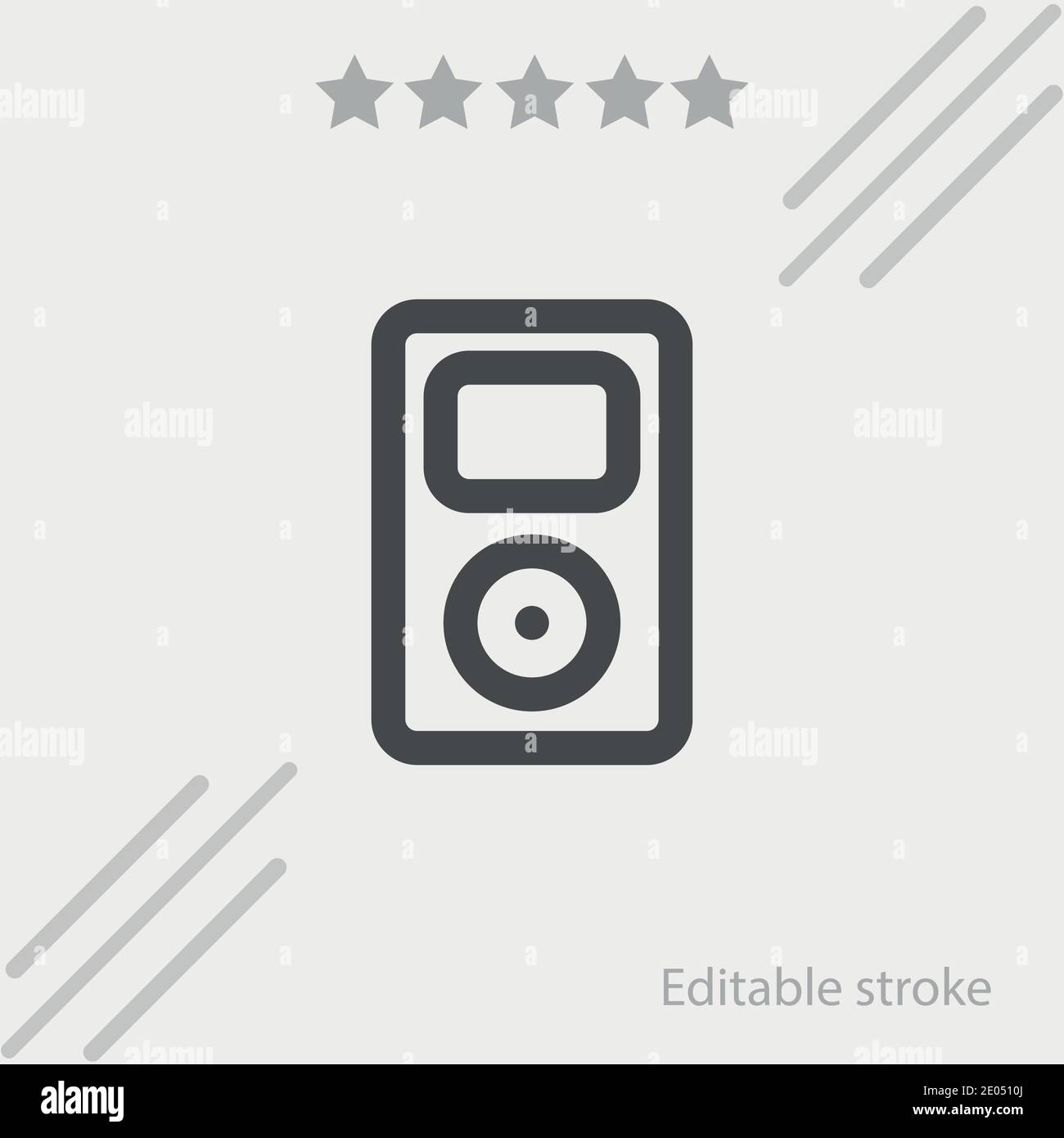 ipod outline vector icon modern simple vector illustration Stock Vector ...