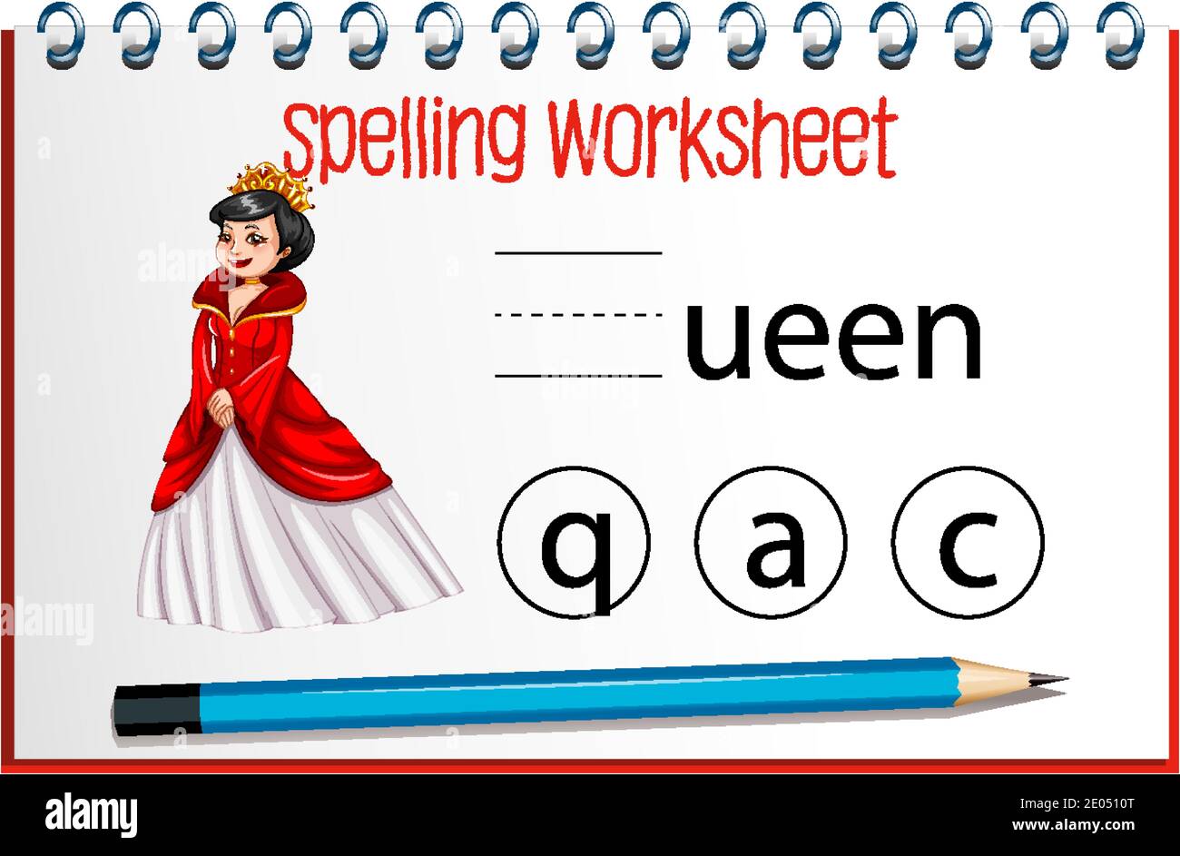 Find missing letter with queen illustration Stock Vector Image & Art ...